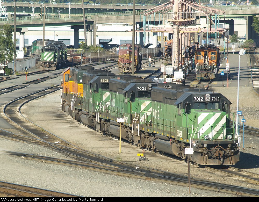 BNSF 7012, 7034, 7805, and Others in Balmer Yard